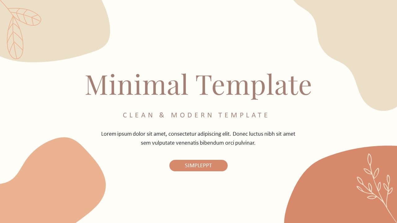 Minimal Modern Clean Powerpoint Template - Etsy