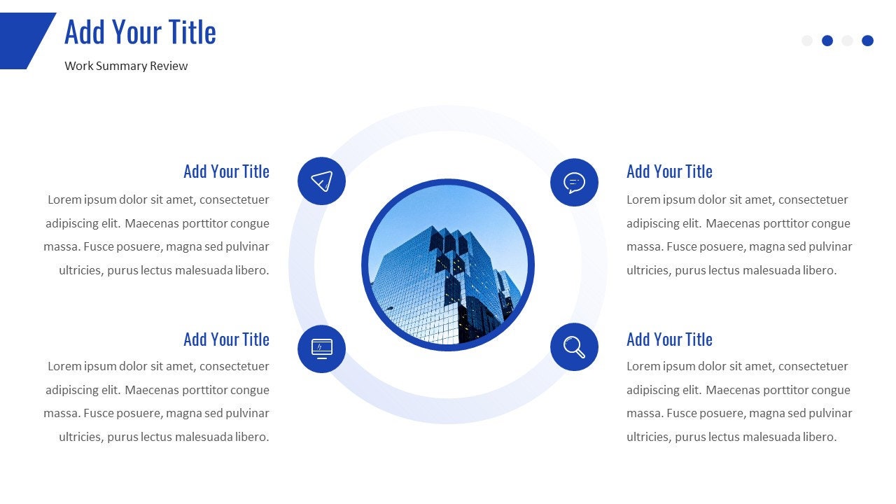 Minimal Blue Work Summary Powerpoint Template - Etsy