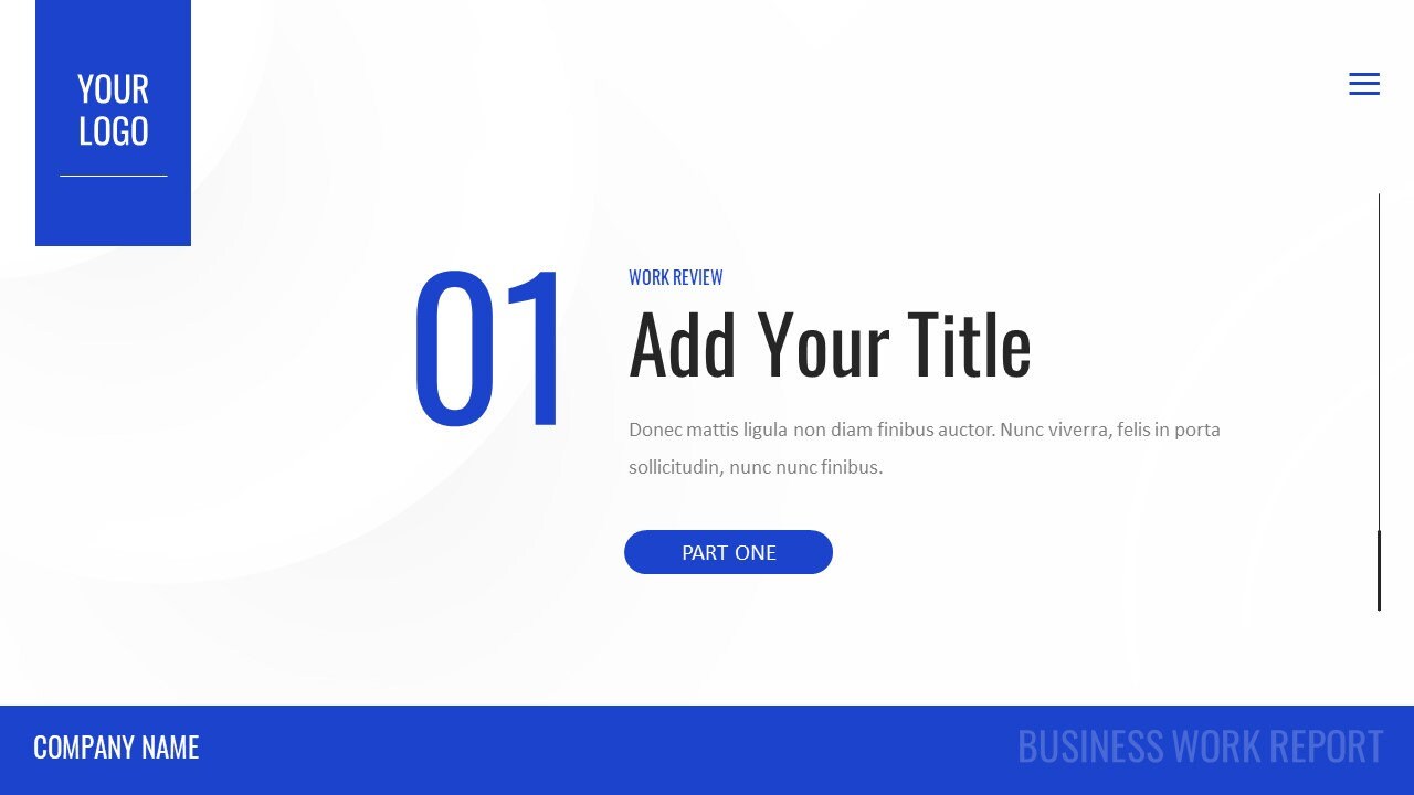 Minimal Blue Business Powerpoint Template - Etsy