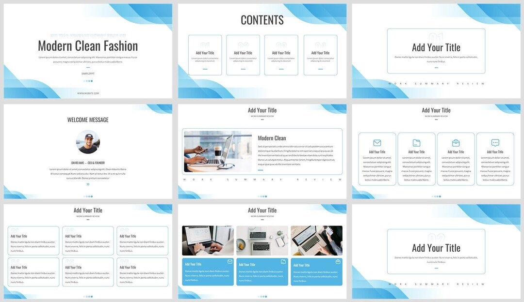 Minimal Modern Clean Business Powerpoint Template - Etsy