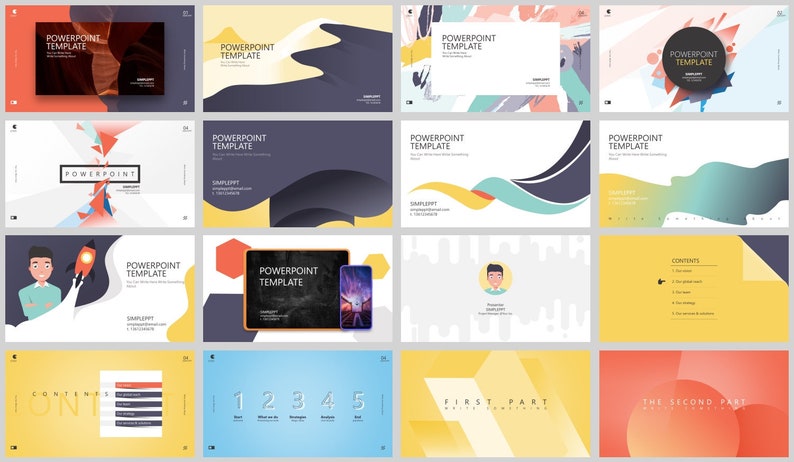 Simple & Modern Business Powerpoint Template[season 01] - Etsy