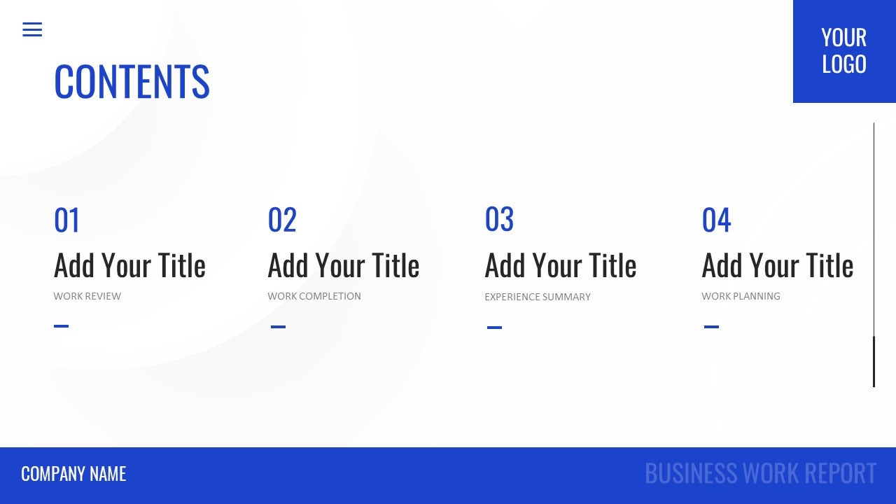 Minimal Blue Business Powerpoint Template - Etsy