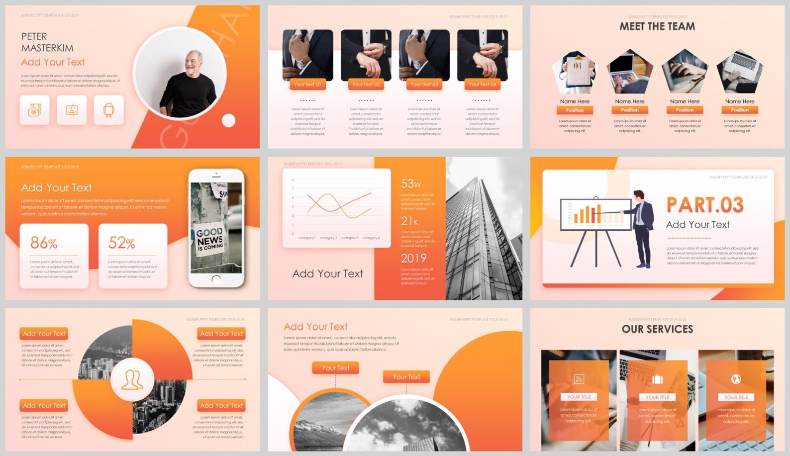 Minimal Work Report Powerpoint Template - Etsy
