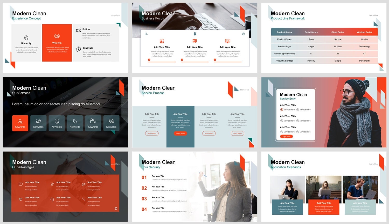 Modern Clean Company Profile Business Plan Powerpoint Template - Etsy
