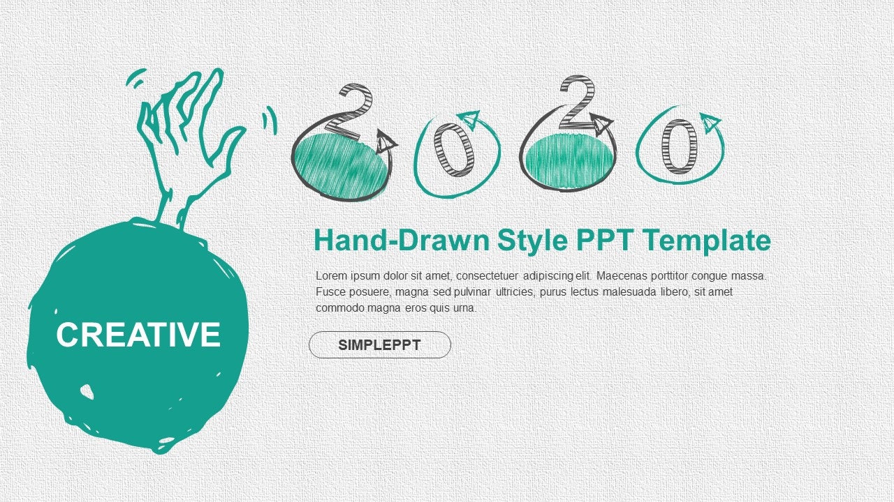 Handdraw Style Report Powerpoint Template 05 - Etsy