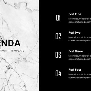 Minimal Marble Magazine Style Powerpoint Template - Etsy