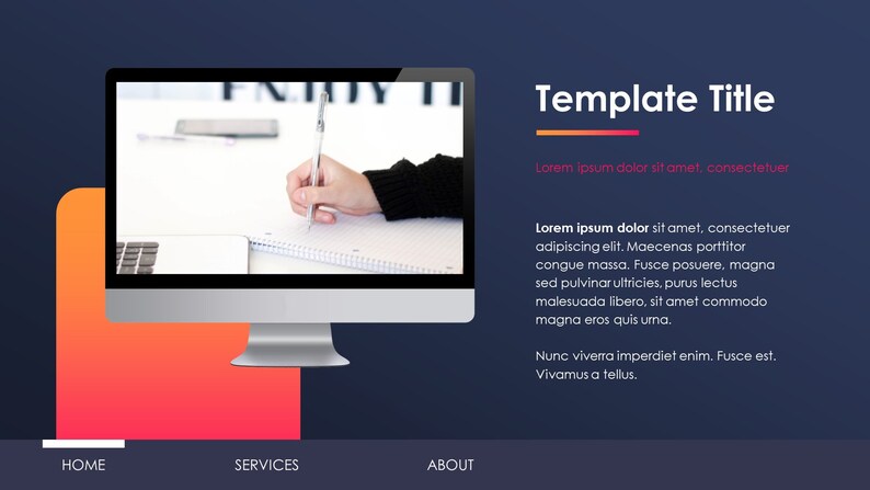 Creative Gradient Business Report Powerpoint Template - Etsy