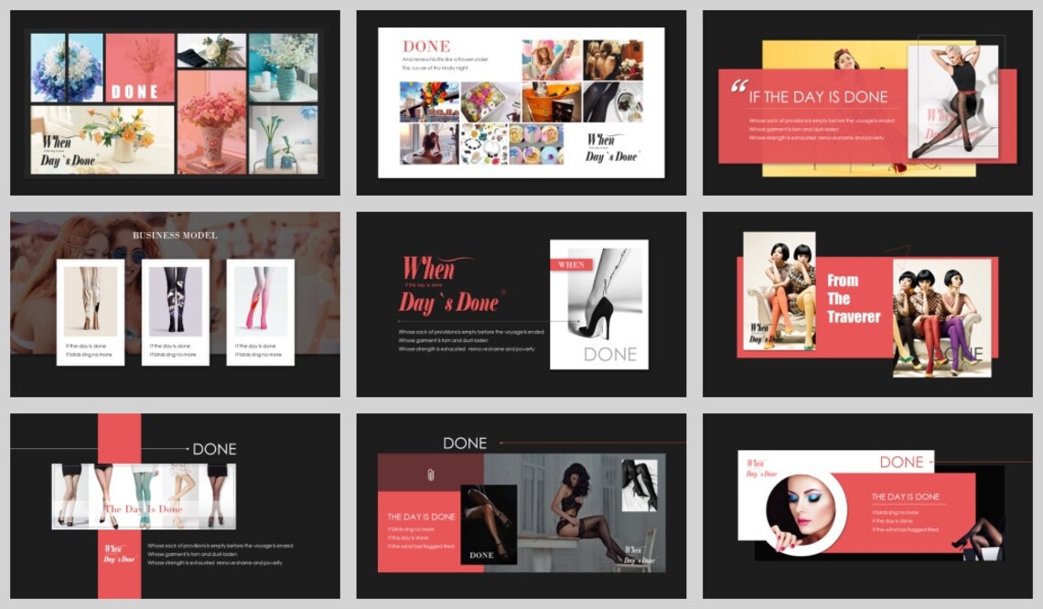 Red Minimal Fashion Report Template 02 - Etsy