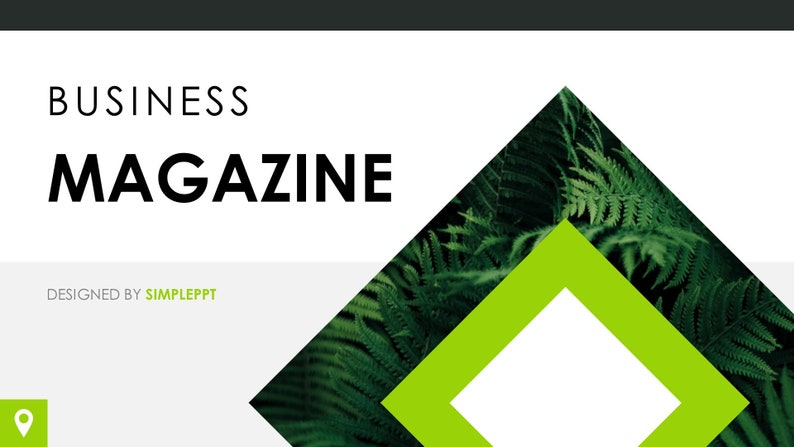 Green Minimal Magazine Style Powerpoint Template - Etsy