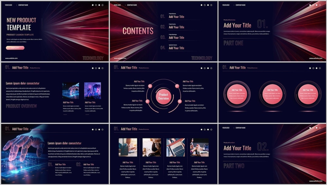 Modern New Product Launch Report Powerpoint Template - Etsy