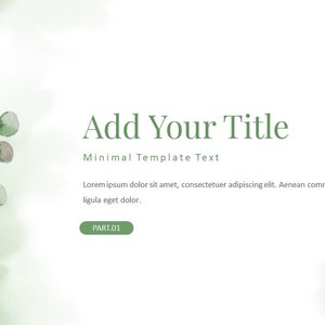 Minimal Water-color Clean Powerpoint Template - Etsy