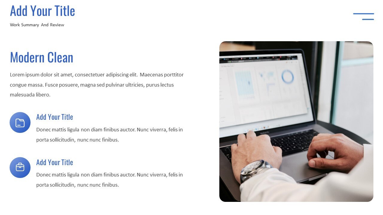 Minimal Work Summary Powerpoint Template - Etsy