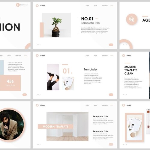 Minimal Magazine Style Powerpoint Template - Etsy