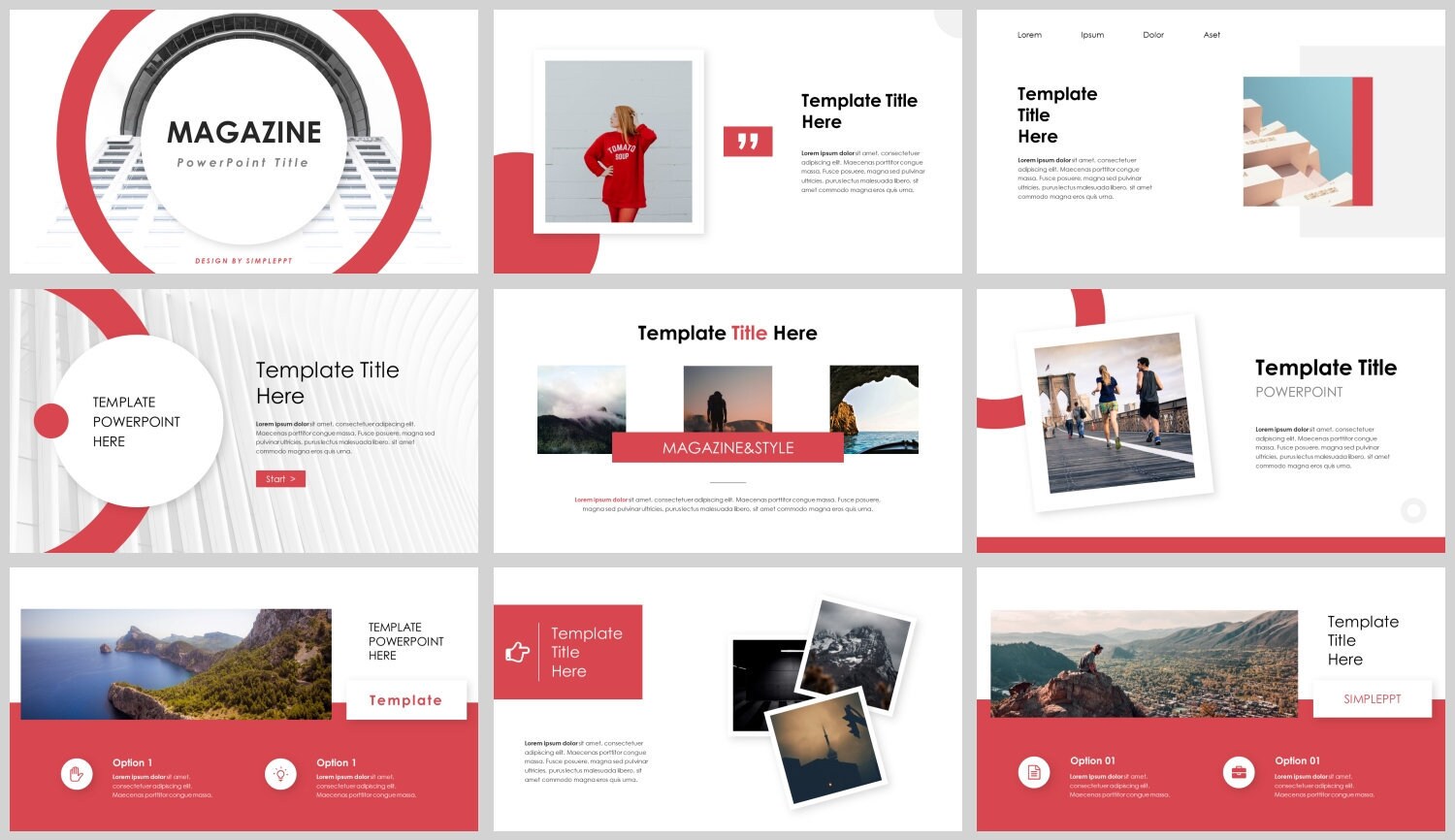 Minimal Magazine Style Powerpoint Template - Etsy