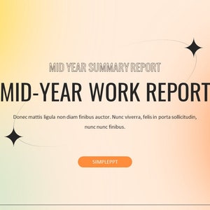 Minimal Mid-year Work Report Powerpoint Template - Etsy