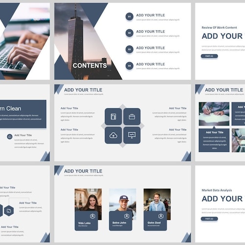 Minimal Modern Clean Business Powerpoint Template - Etsy UK