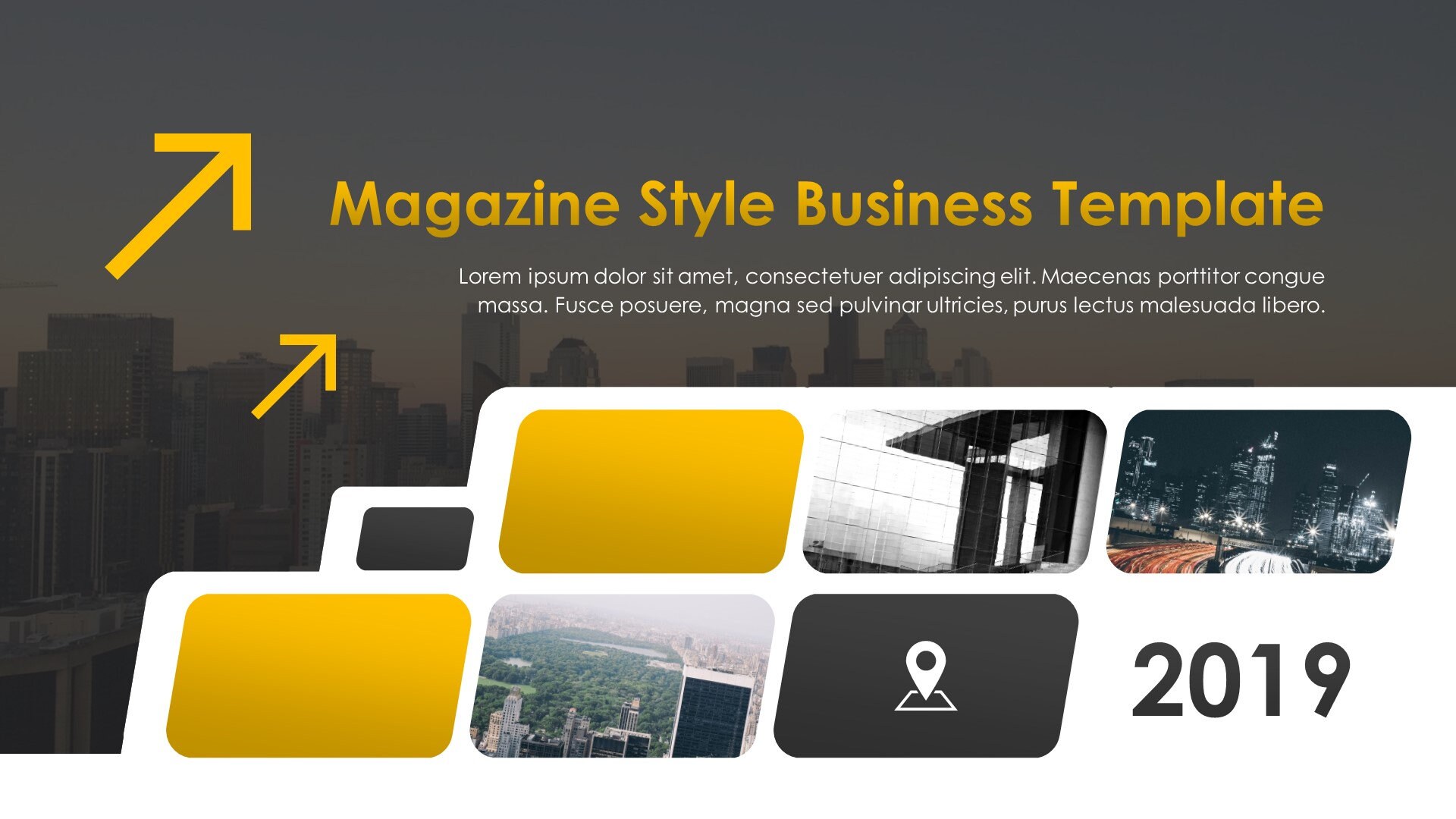 Minimal Magazine Style Business Report Powerpoint Template - Etsy