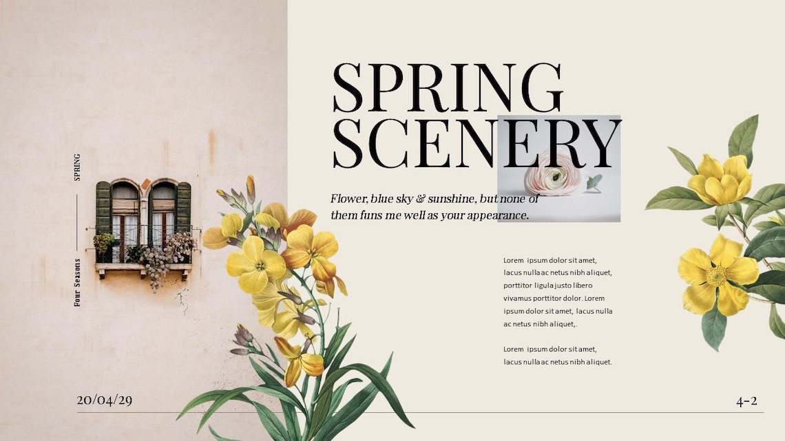 Minimal Green Spring Report Powerpoint Template - Etsy Canada