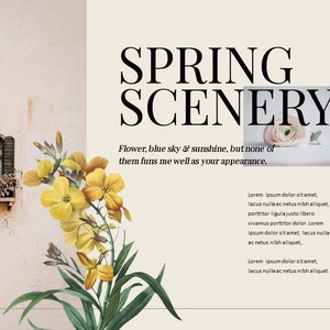 Minimal Green Spring Report Powerpoint Template - Etsy Canada