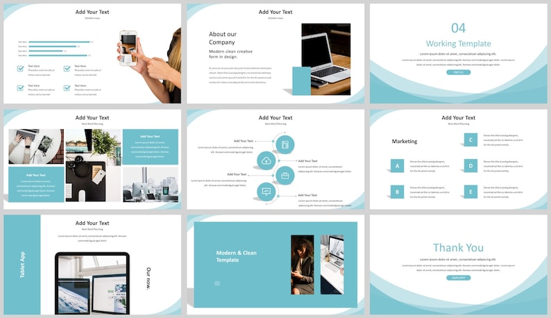Minimal Magazine Style Report Powerpoint Template - Etsy