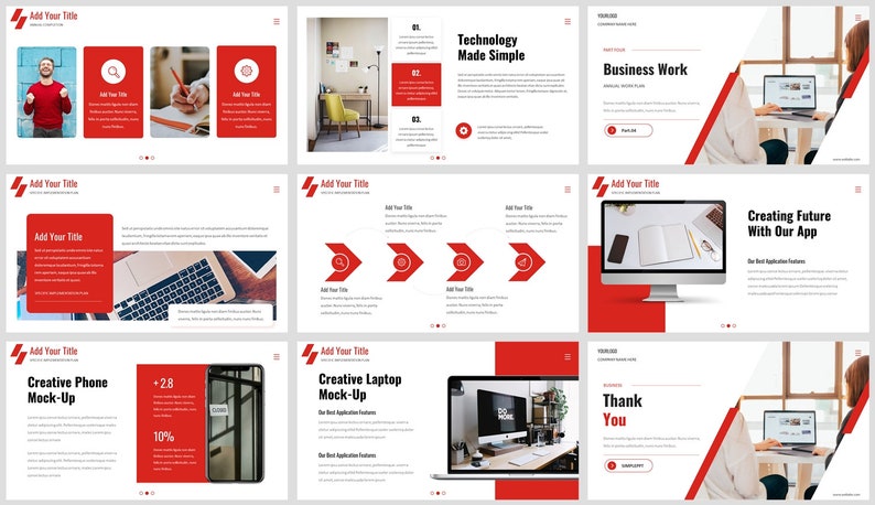 Minimal Work Summary Powerpoint Template - Etsy