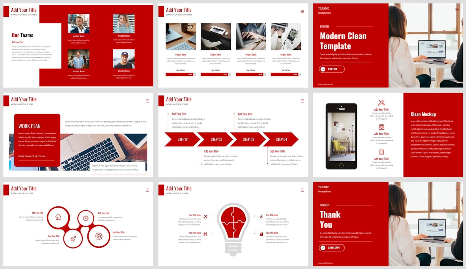 Minimal Modern Clean Business Powerpoint Template - Etsy