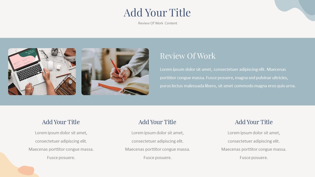 Minimal Work Summary Powerpoint Template - Etsy