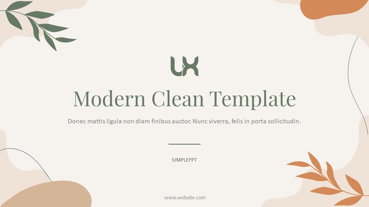 Minimal Modern Clean Style Powerpoint Template - Etsy