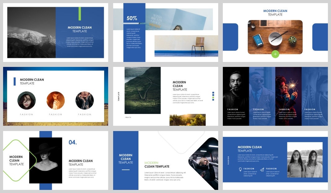 Minimal Magazine Style Powerpoint Template - Etsy