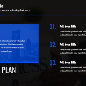 Modern Blue Business Plan Powerpoint Template - Etsy