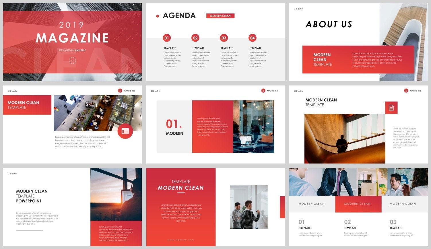 Minimal Magazine Style Powerpoint Business Template - Etsy