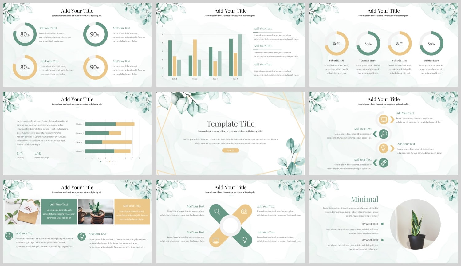 Minimal Magazine Style Report Powerpoint Template - Etsy