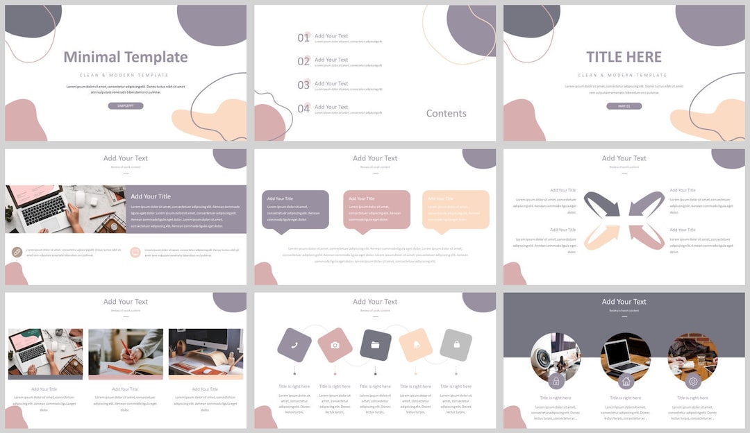 Minimal Modern Clean Style Powerpoint Template - Etsy