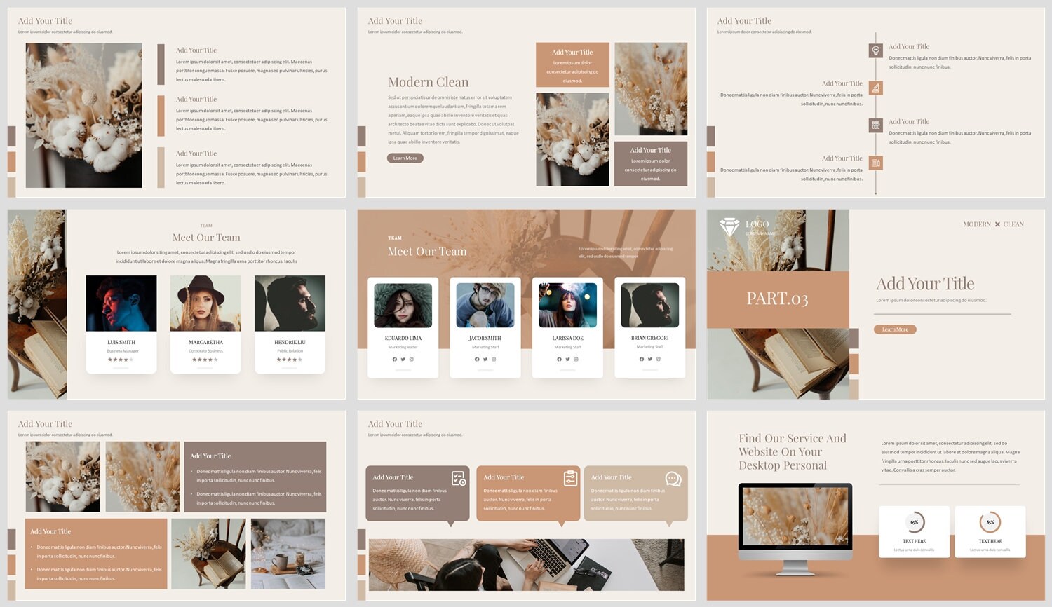 Minimal Modern Clean Report Powerpoint Template - Etsy