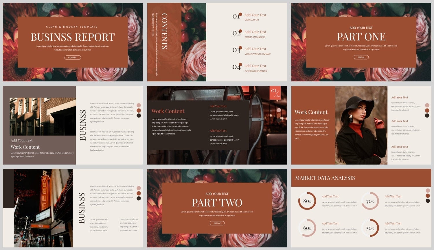 Minimal Fashion Magazine Style Powerpoint Template - Etsy