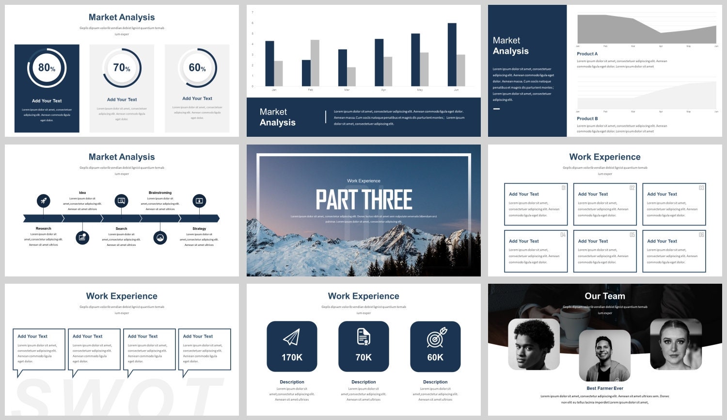 Minimal Work Summary Powerpoint Template - Etsy