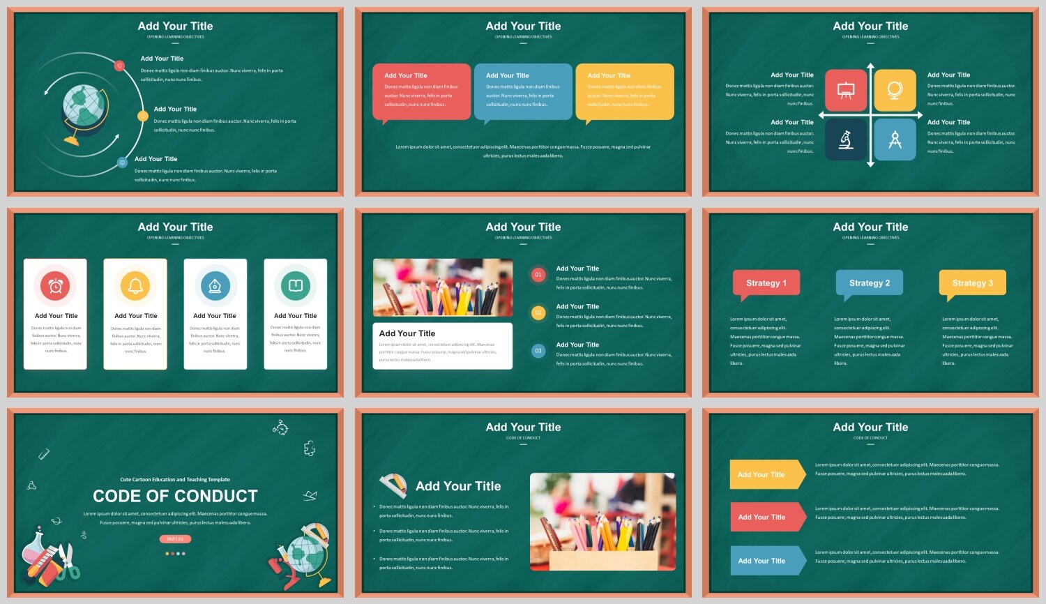 Cute Cartoon Education and Teaching Template - Etsy