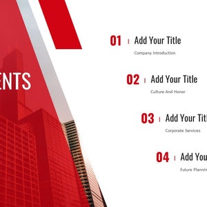 Minimal Red Business Powerpoint Template - Etsy