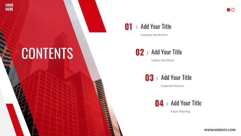 Minimal Red Business Powerpoint Template - Etsy