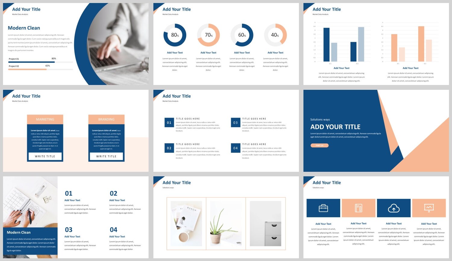 Minimal Modern Clean Business Powerpoint Template - Etsy