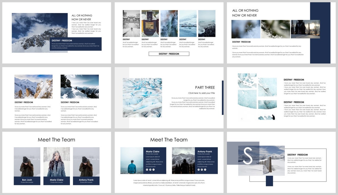 Simple Magazine Style Powerpoint Template - Etsy