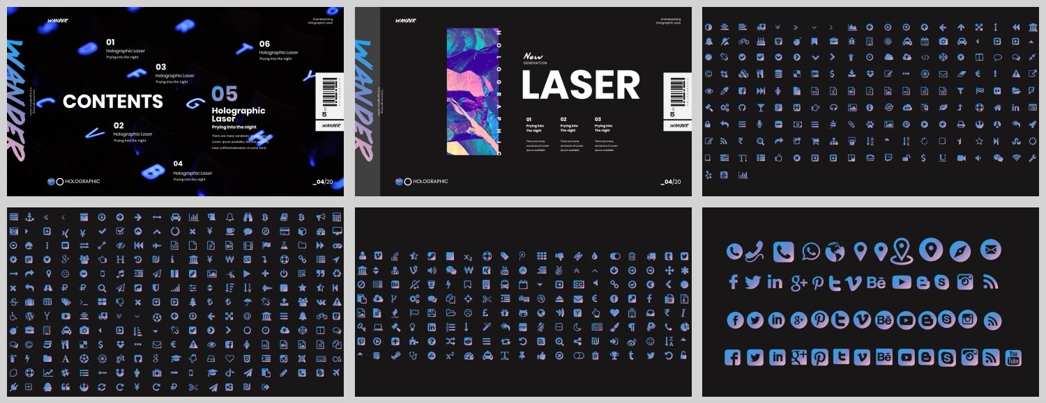 Minimal Magazine Style Laser Powerpoint Template - Etsy