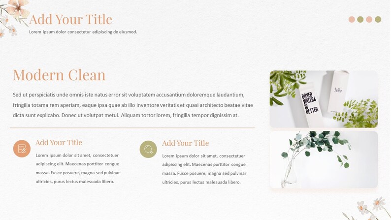 Minimal Clean Report Powerpoint Template - Etsy