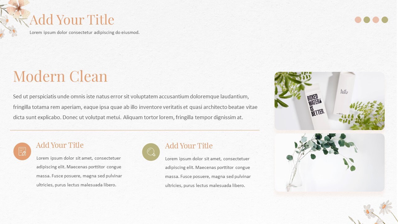 Minimal Clean Report Powerpoint Template - Etsy