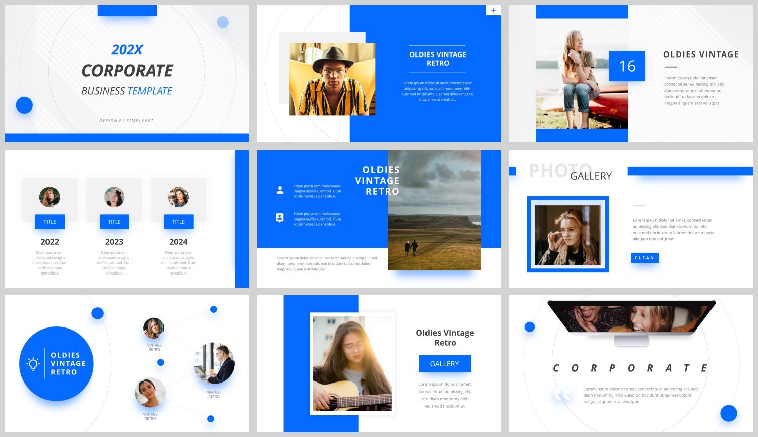 Modern Clean Magazine Style Business Powerpoint Template - Etsy
