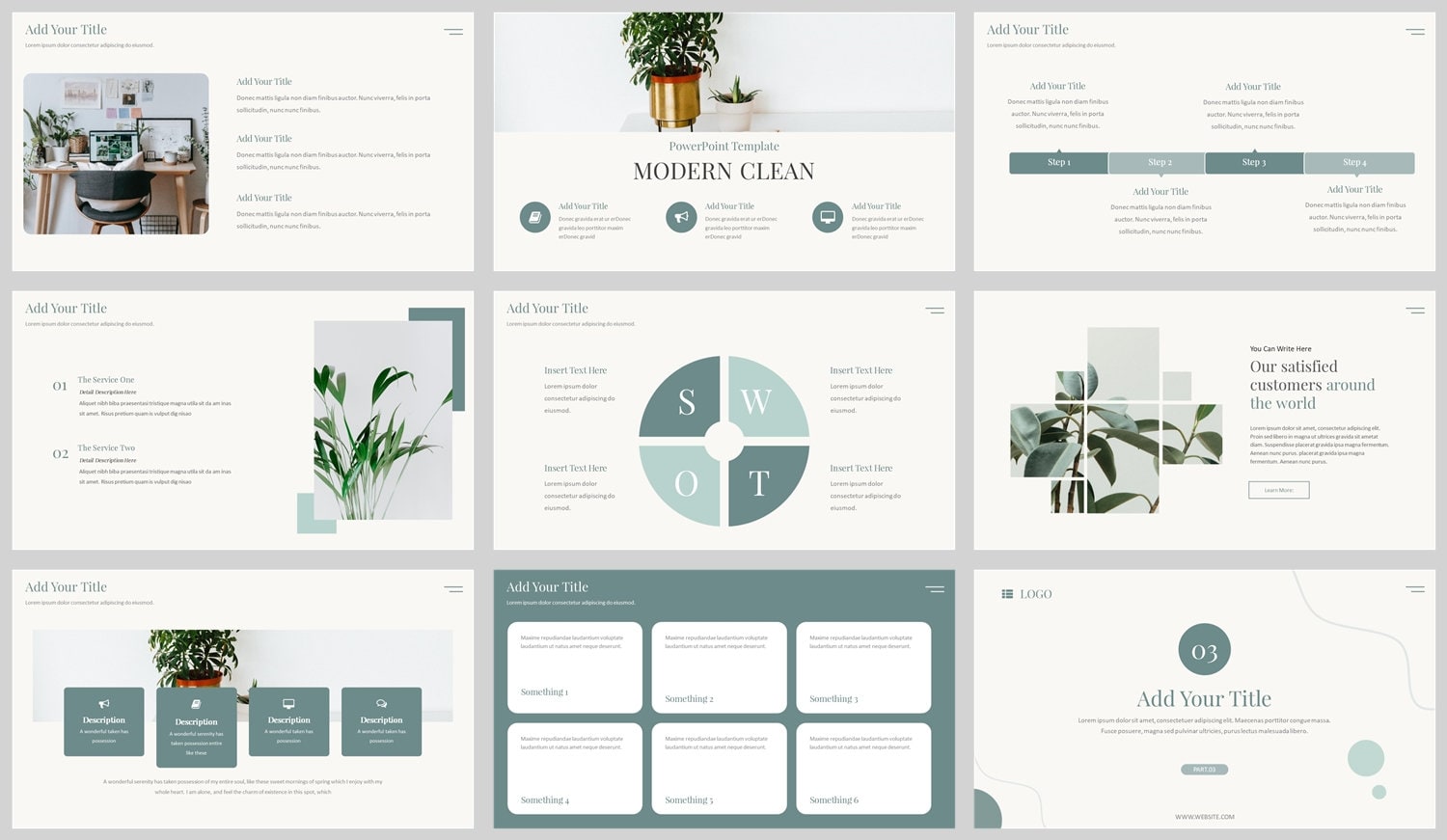 Minimal Modern Clean Business Powerpoint Template - Etsy UK