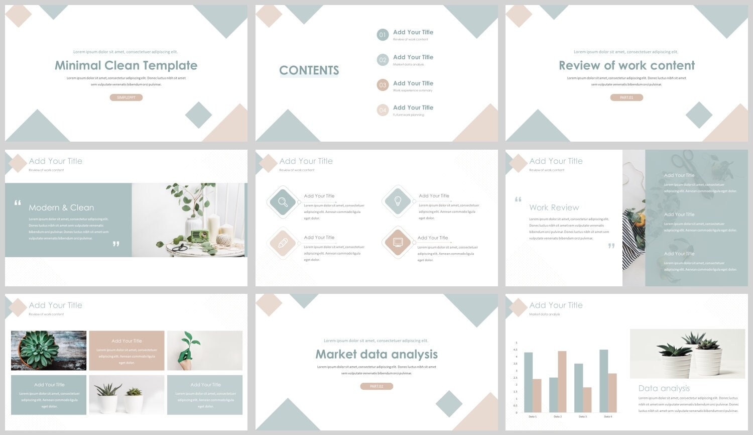 Minimal Modern Clean Business Powerpoint Template - Etsy