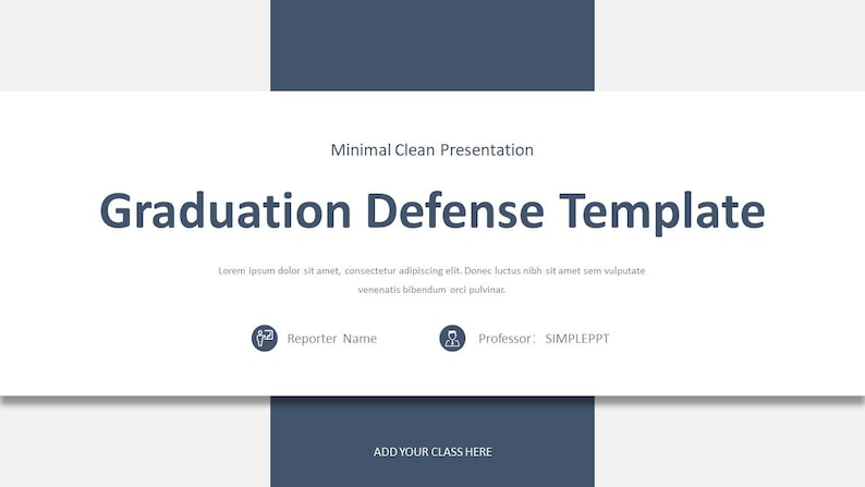 Minimal Clean Graduation Defense Powerpoint Template - Etsy