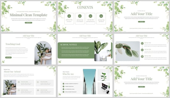 Minimal Clean Teaching Report Powerpoint Template - Etsy