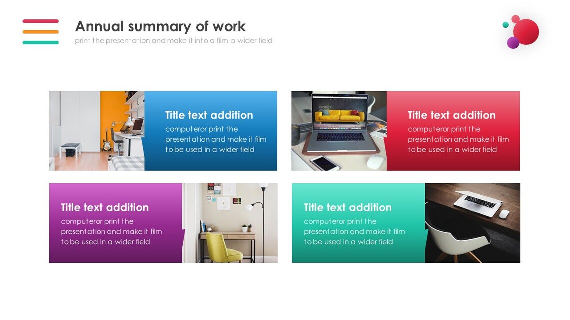 Creative Gradient Business Report Powerpoint Template03 | Etsy
